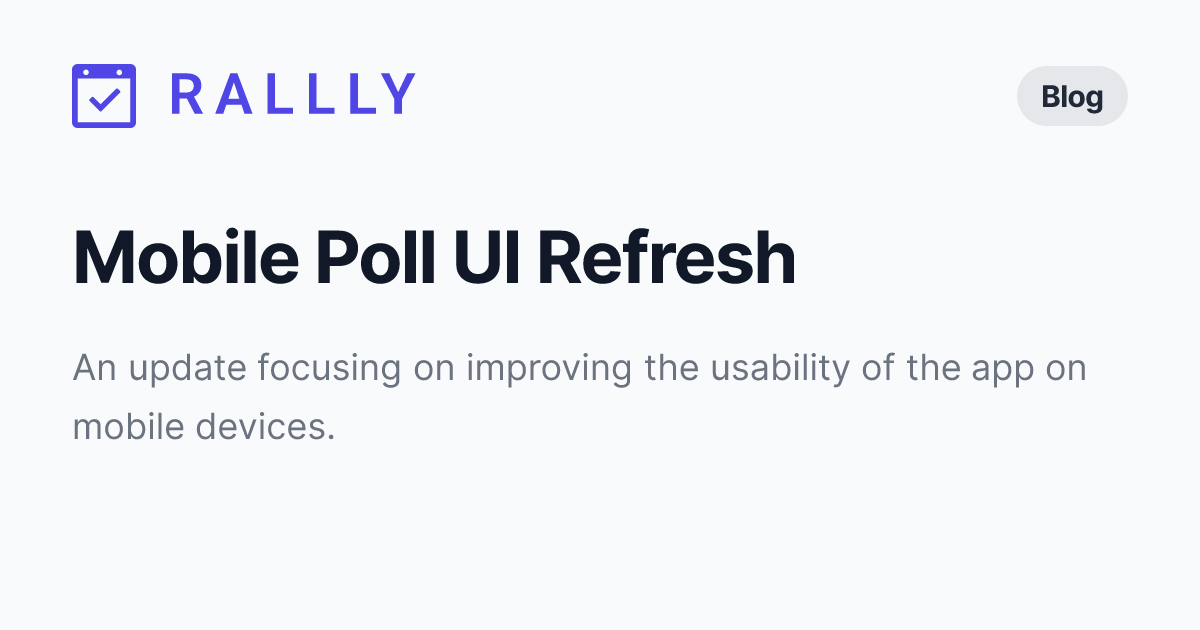 Mobile Poll UI Refresh